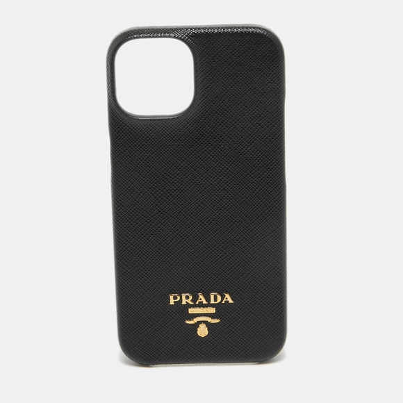 Prada | Accessories | Prada Black Saffiano Leather Iphone 4 Case | Poshmark